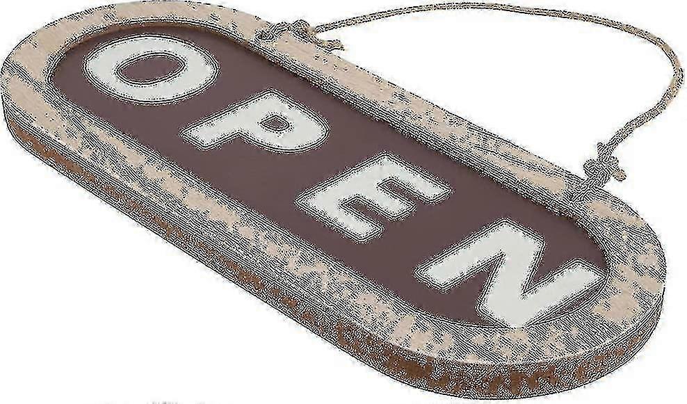 Open Sign,wooden Door Plaque,wooden Shop Door Sign Double,sided Hanging ...