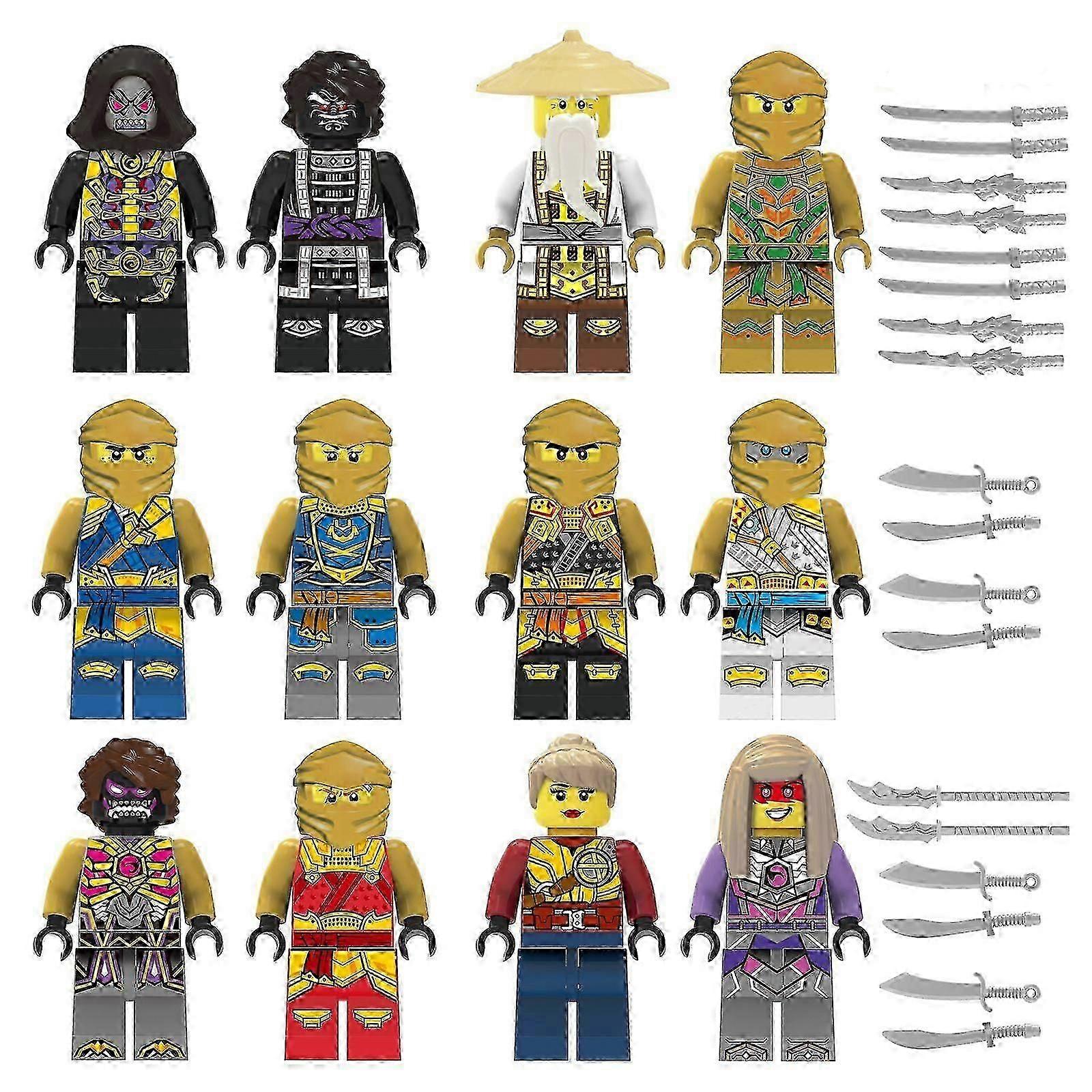 Set Of 24 Pcs Ninjago Mini Figures Kai Jay Sensei Wu Master Building ...