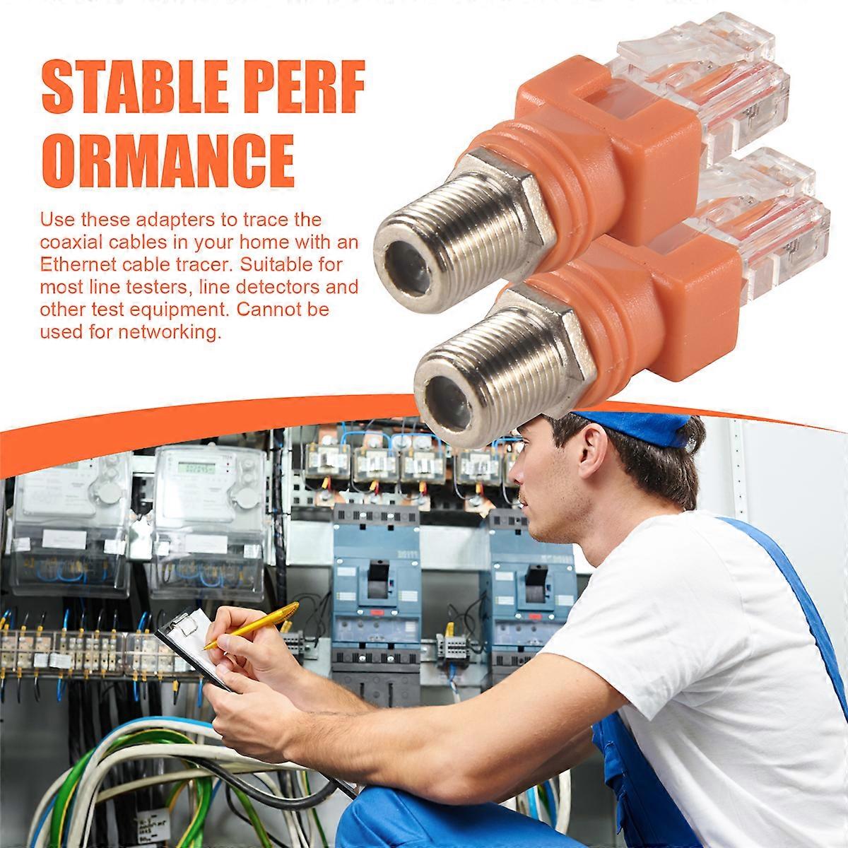 Coaxial to Ethernet Adapter, 4 Pack Coax RF F Female to RJ45 Male ...