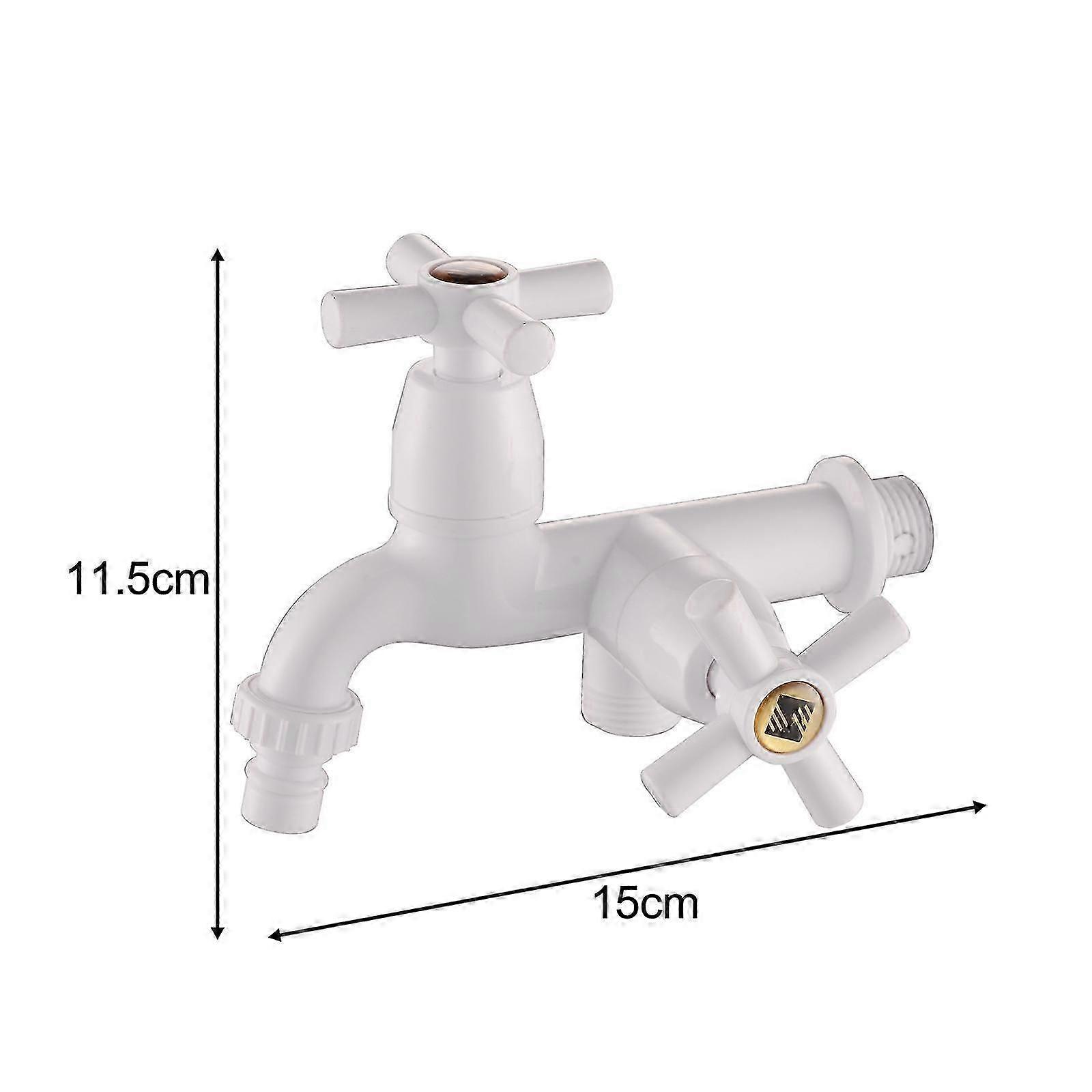 Washing Machine Faucet Garden Tap Outlet Double Control G1/2 Bathroom ...