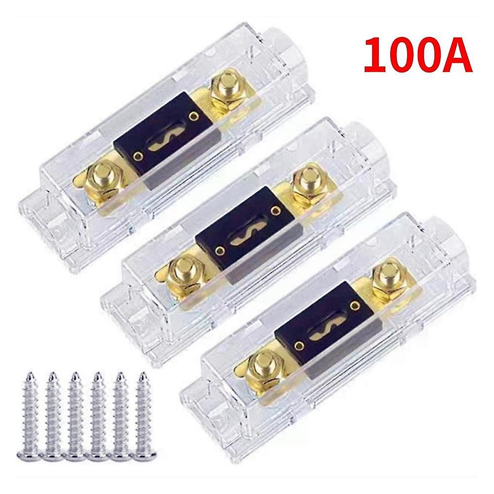3pcs Anl Fuse Holder Bolt-on Fuse Car Fuse Holders Fusible Link With Fuse 100a Fuses Amp | Fruugo DK
