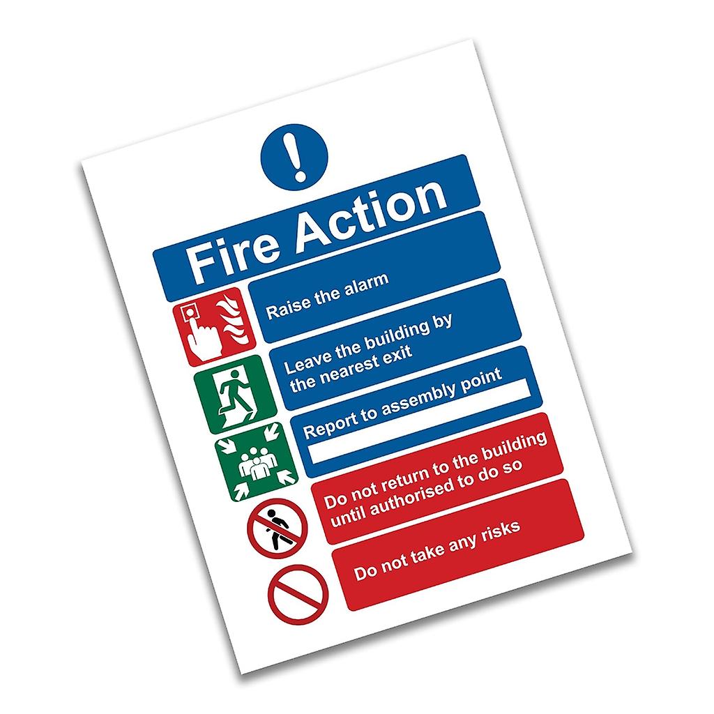 Clear Acrylic Fire Action Notice Sign Fire Extinguishers Sign for ...