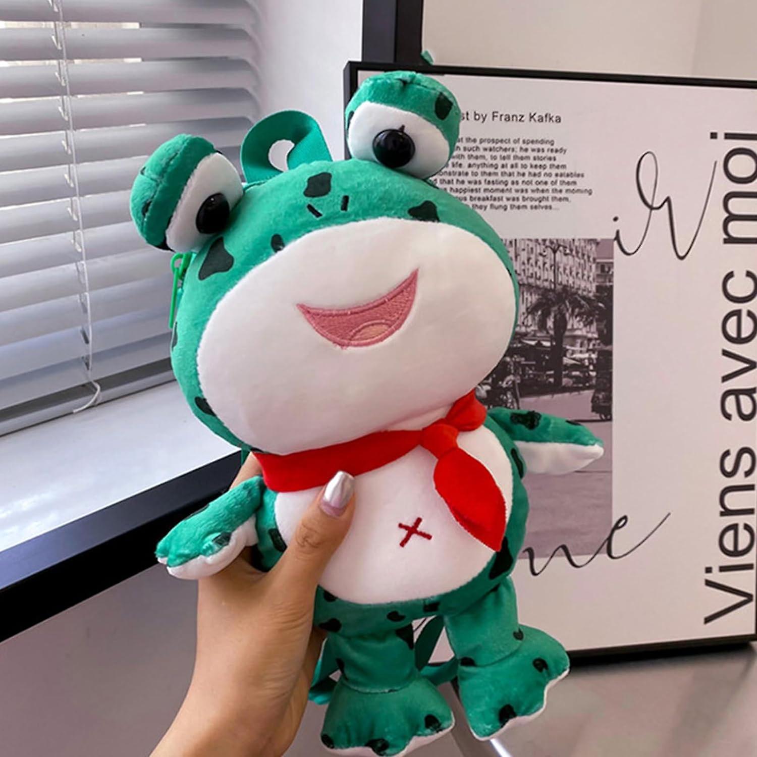 Frog Shaped Plush Bag, Cute Animal Backpack for Kids, Cartoon ...