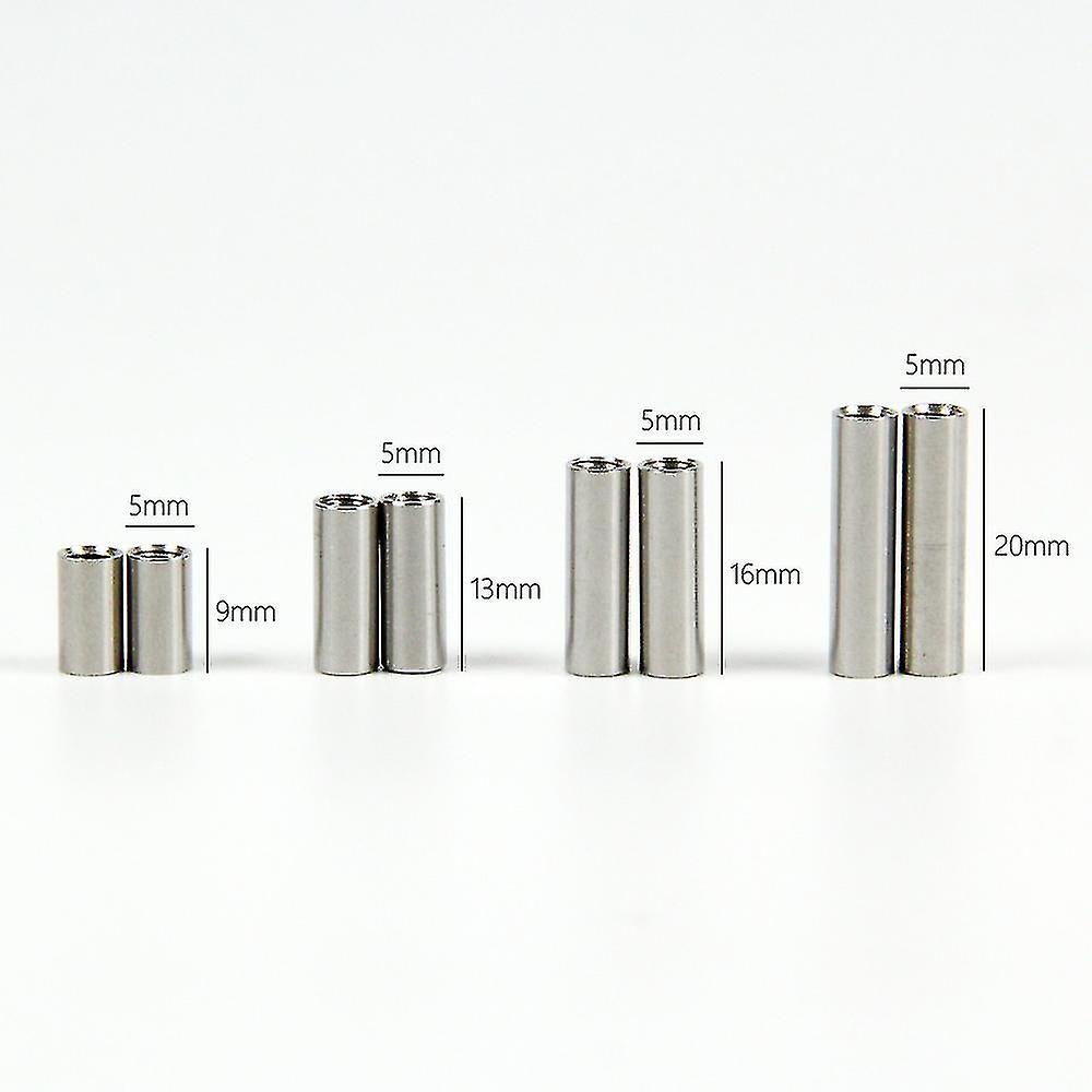 2pcs Stainless Steel Threaded Sleeves Screw Rob Tube 5mm Diameter With ...