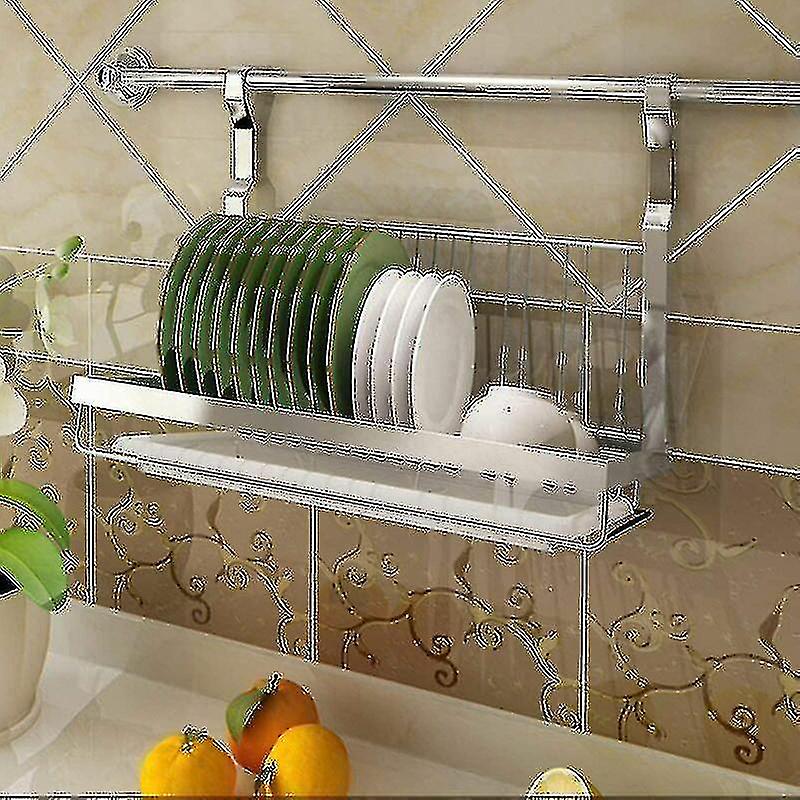 Stainless Steel Collapsible Wall Mounted Dish Rack | Fruugo UK
