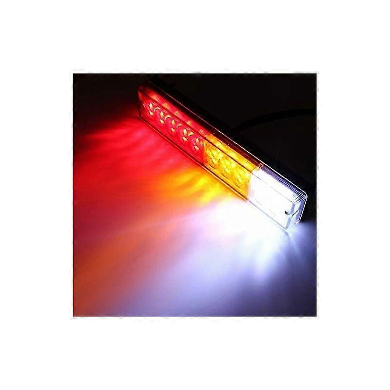 Round Trailer Lights 2pc Red LED Square Stop/Turn/Tail Lights For ...