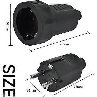 3 IP44 Male Plugs and 3 Female Sockets, 2-Pin 250V 16A IP44 Plug ...