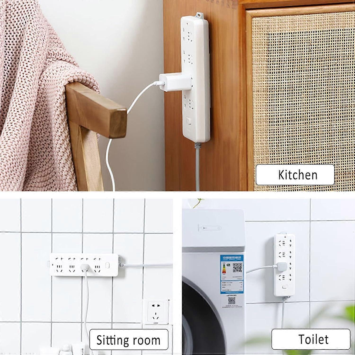 16 Pcs Adhesive Punch-free Socket Holder, Self-adhesive Desktop Socket ...