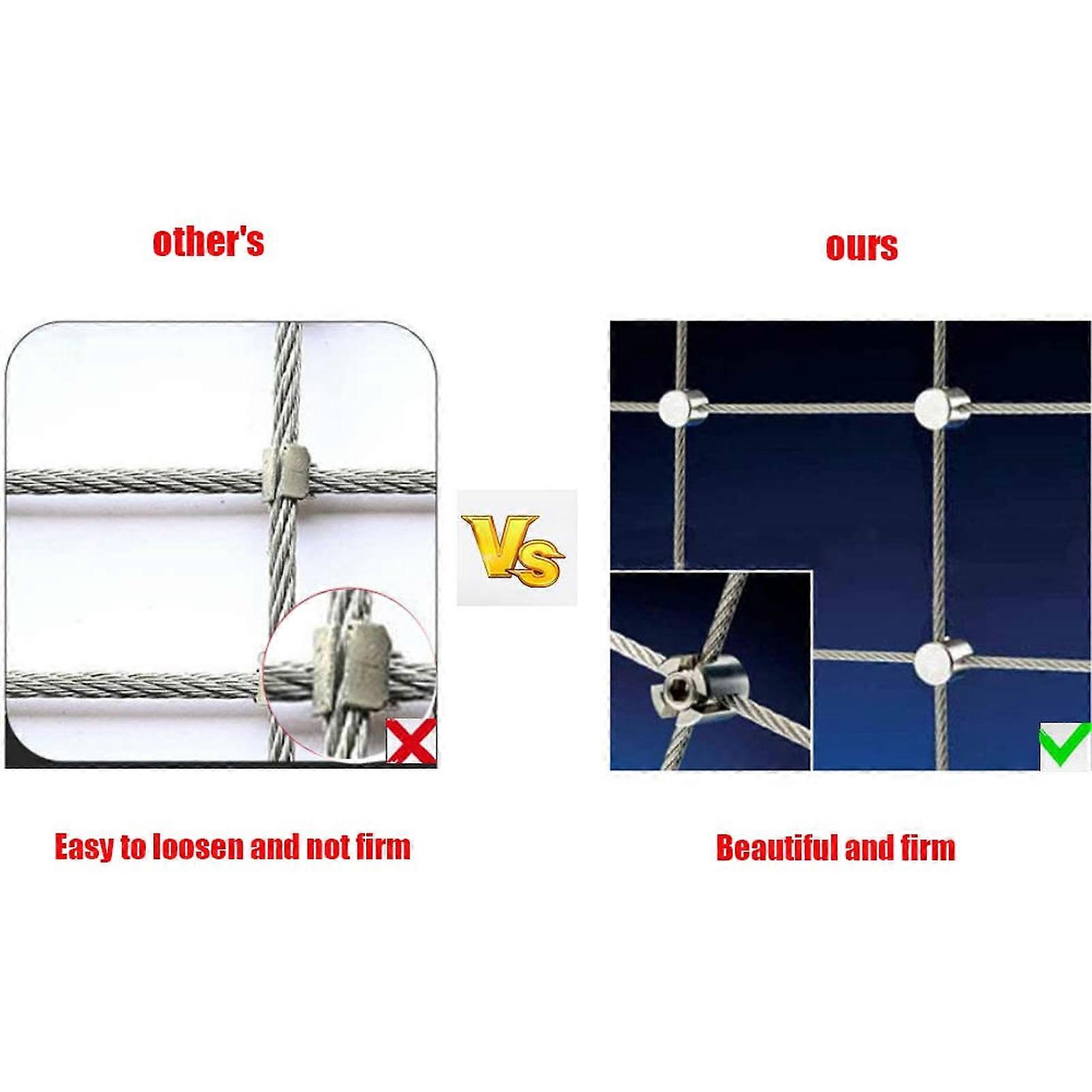 10pcs Cross Cable Clamps 316 Stainless Steel Railing Wire Rope Clips ...