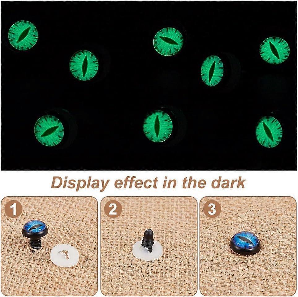 20pcs Luminous Safety Craft Eye Dragon Eye Luminous Dragon Craft Safety ...