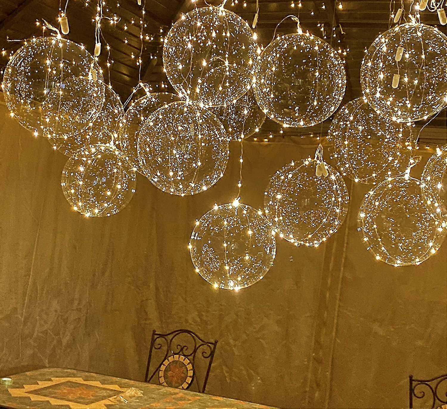 10 Pack Led Balloons Light Up Balloons, 20 Inches Clear Bobo Balloons ...