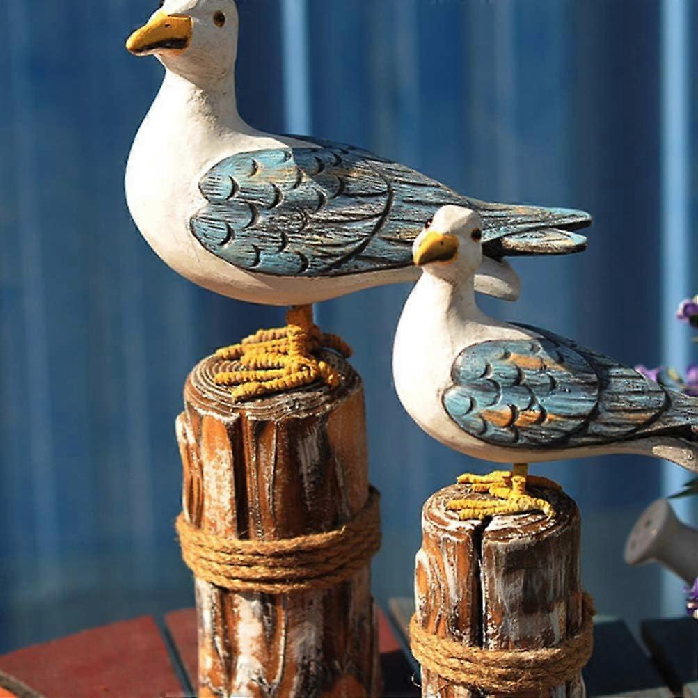 2pcs Seagull Figurines,Seagull Statue Figurine Decor Nautical Statue ...