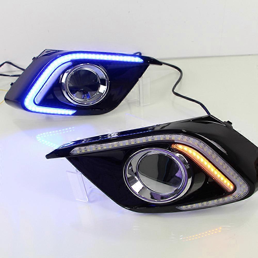 2Pcs DRL For Mazda 3 Mazda3 Axela 2014 2015 2016 LED Daytime Running Lights Daylight Fog lamp ...