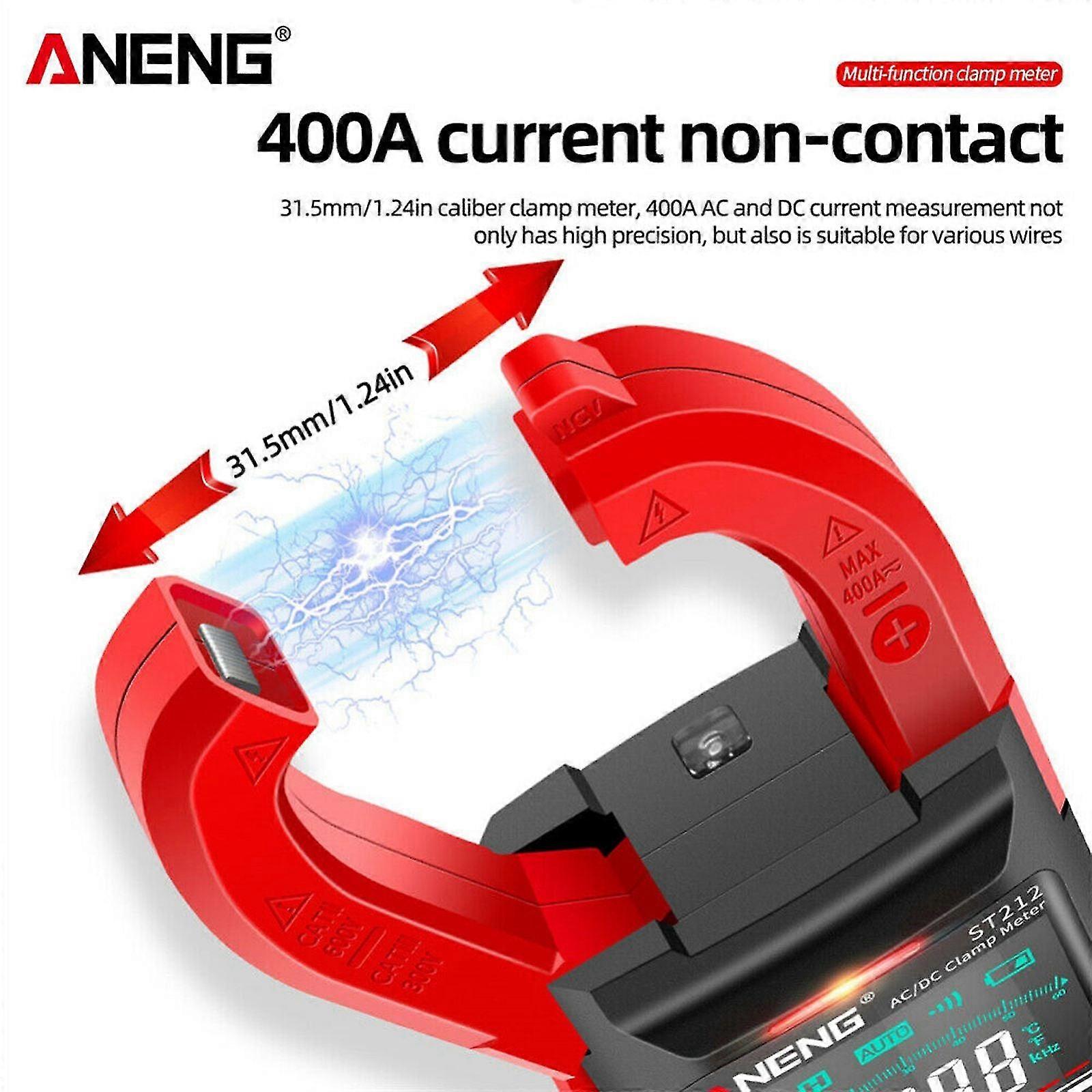 Aneng st212 6000 counts digital clamp meter dc/ac current ncv tester ...