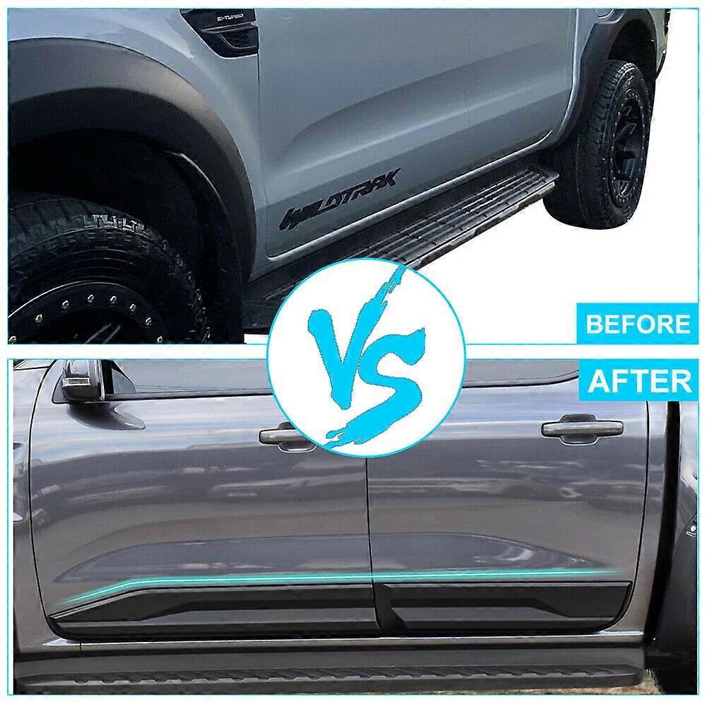 4PCS Matte Black Side Door Body Cladding Moulding For Ford Ranger ...