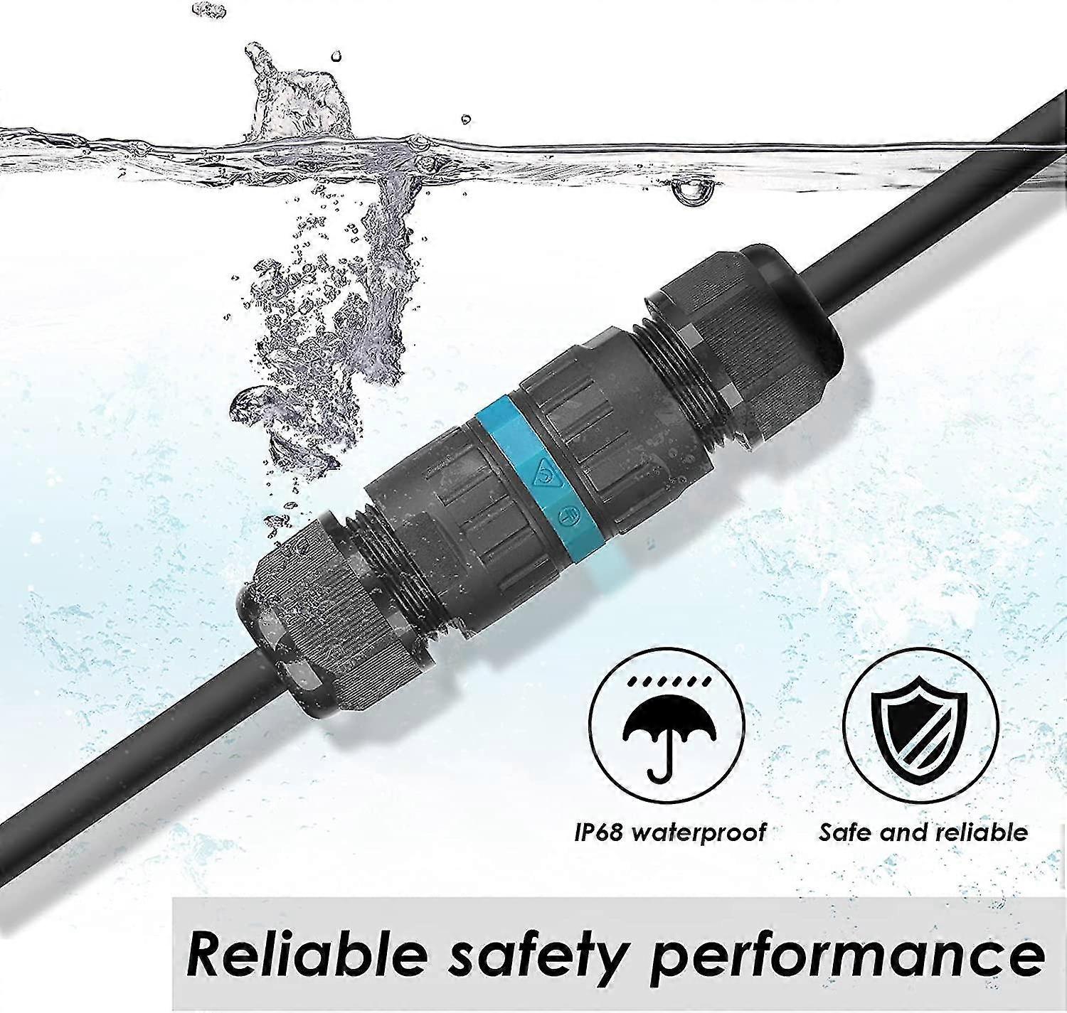 ip68 waterproof electrical connector - 3 wire cable connector outdoor ...