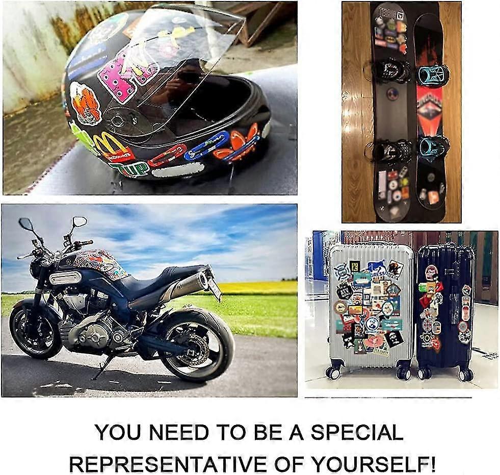 101pcs Skateboard Stickers Pack Non-Repeat Cool Sticker Pack Waterproof ...