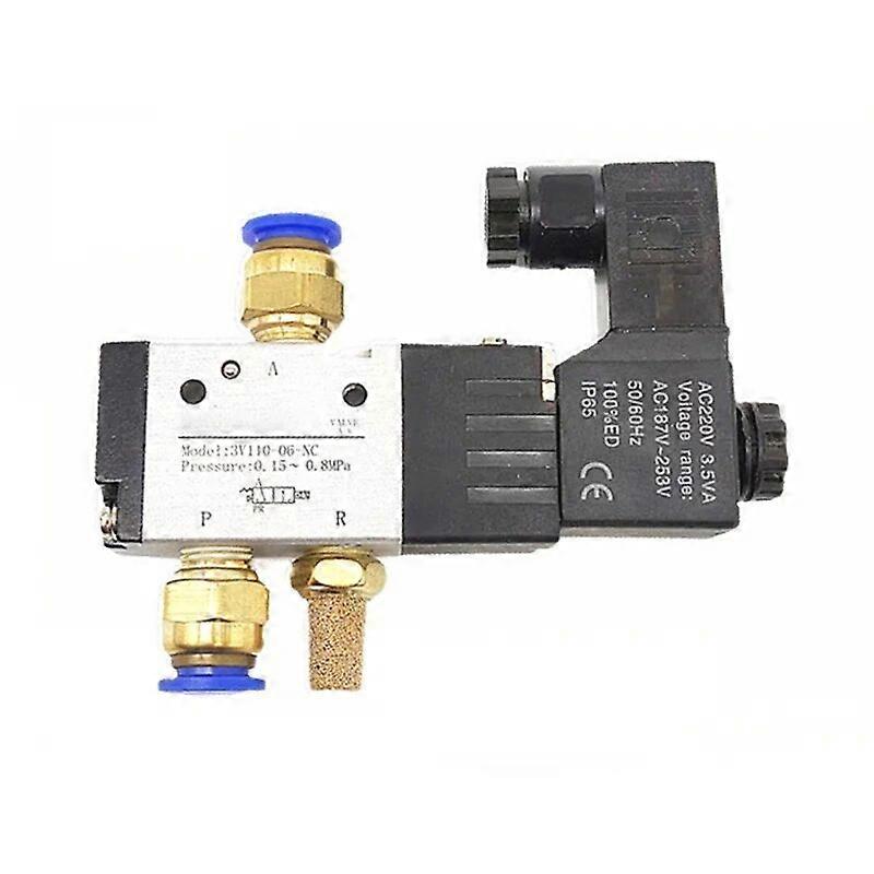 3V110-06 12V 1/8 Solenoid Valve 3 Way Pneumatic Air Control Valve Electric Gas Magnetic Valve ...