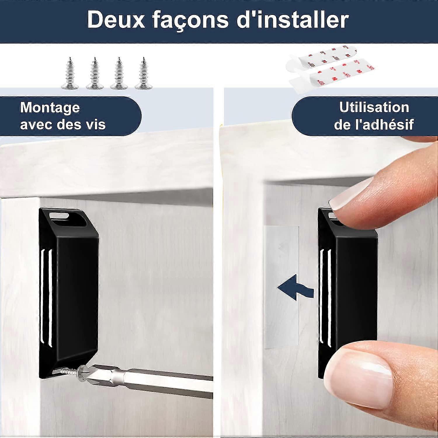 Adhesive Cupboard Door Magnet Set Of 4 Magnetic Door Latches No ...