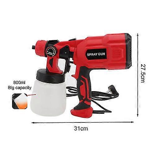 800ML Paint Sprayer Spray Gun Airless Electric 550w Car Spray gun Fence ...