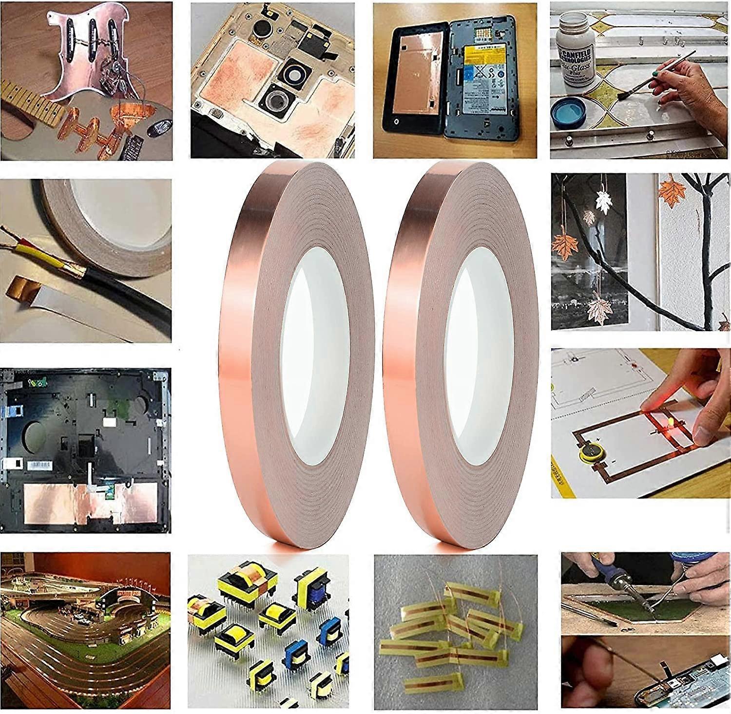 Copper Foil Tape, 2 Copper Foils with Double Copper Tape Conductive ...