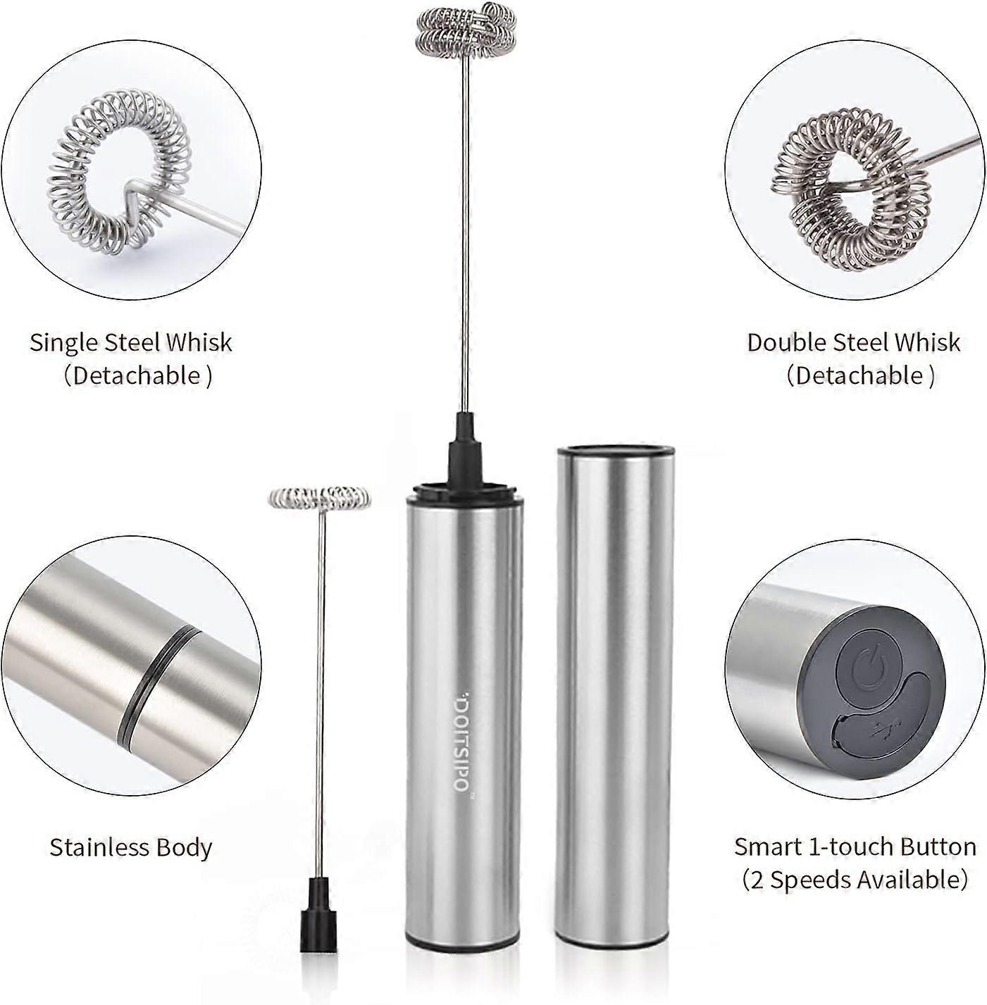 HEYTEA Milk Frother Handheld, Electric Hand Foamer for Drink Mixer ...