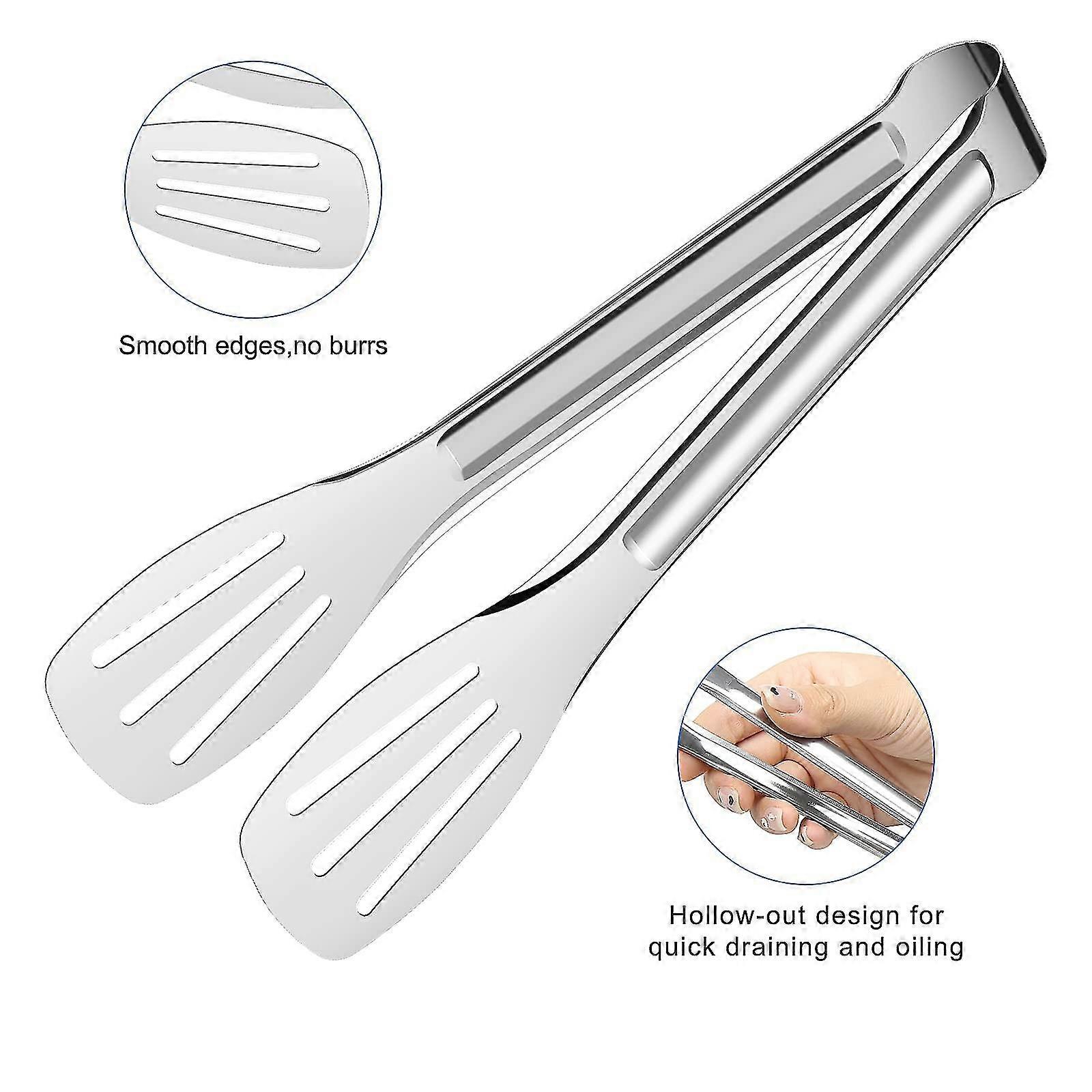 8 Pack Serving Tongs Buffet, 7 Inch Salad Tongs Kitchen Tongs ...