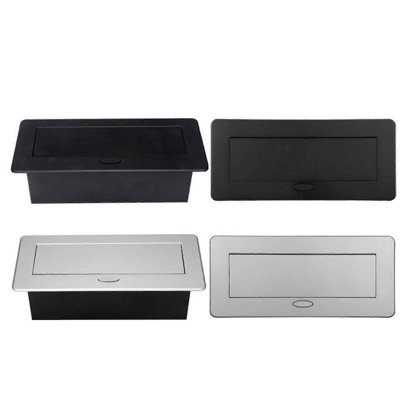 Aluminum Alloy Panel Hidden Type Table Socket 2 Outlet Usb Desk Eu ...