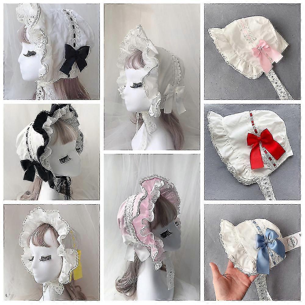 Medieval Vintage Maid Cosplay Pumpkin Cap Lace-up Adjustable Hat Women ...