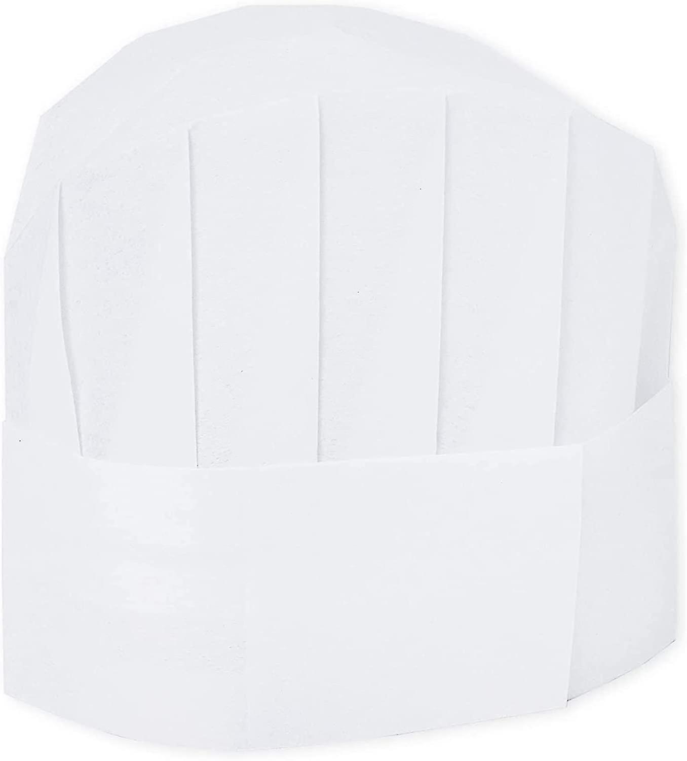 20 Pack Paper Chef Hats For Kids, Adults, Adjustable White Kitchen ...