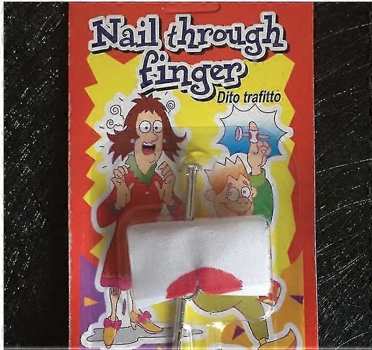 2pcs Fake Nail Through Finger Trick Prank Maker Trick Fun Novelty Funny ...
