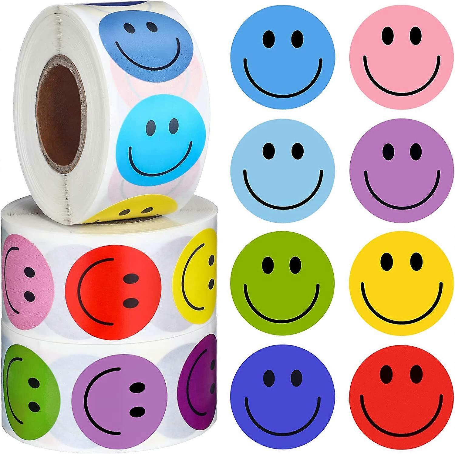 1500 Pieces Happy Smile Face Sticker Small Happy Face Stickers Mini ...