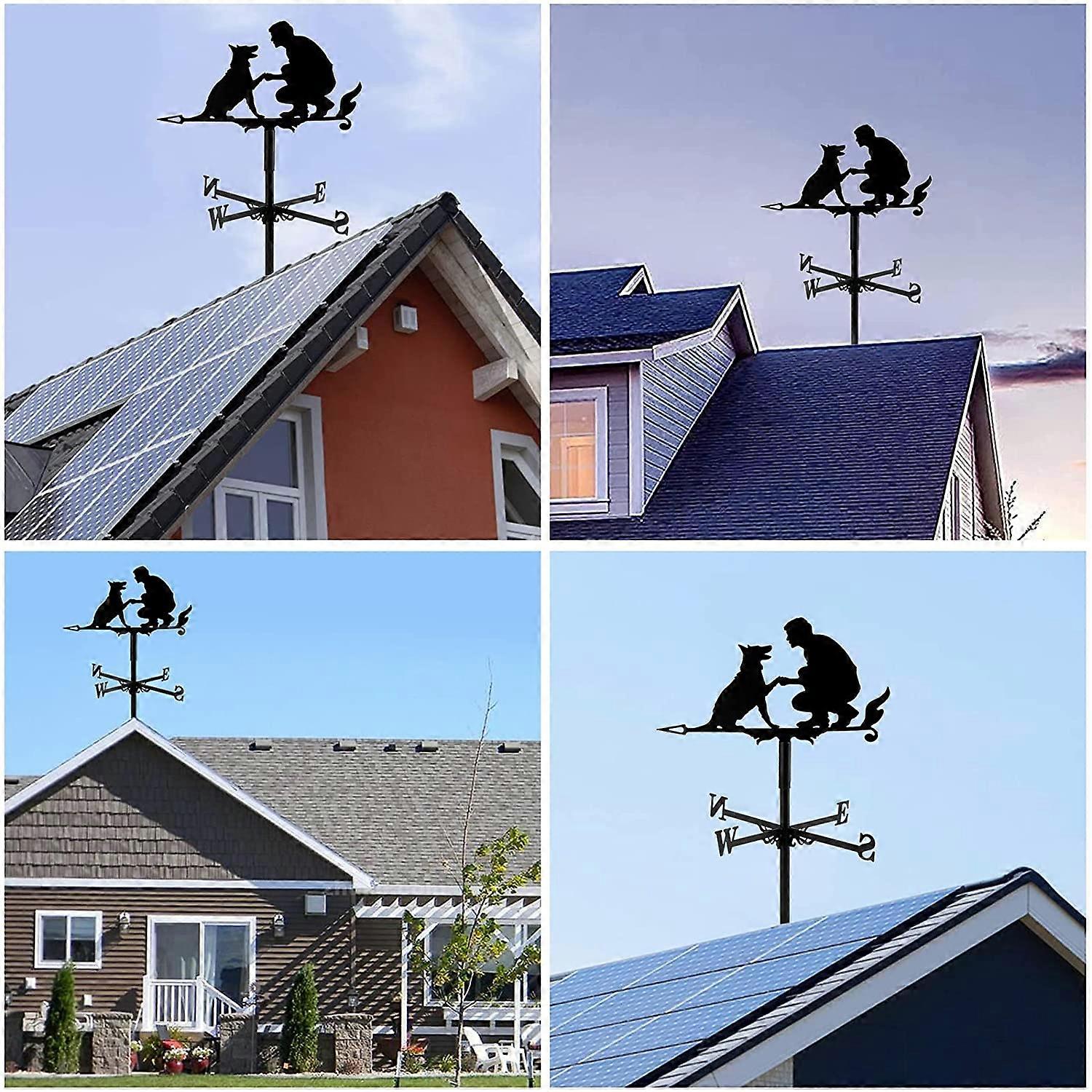 Weather Vane with Wind Direction Indicator for Man and Dog Hollow ...