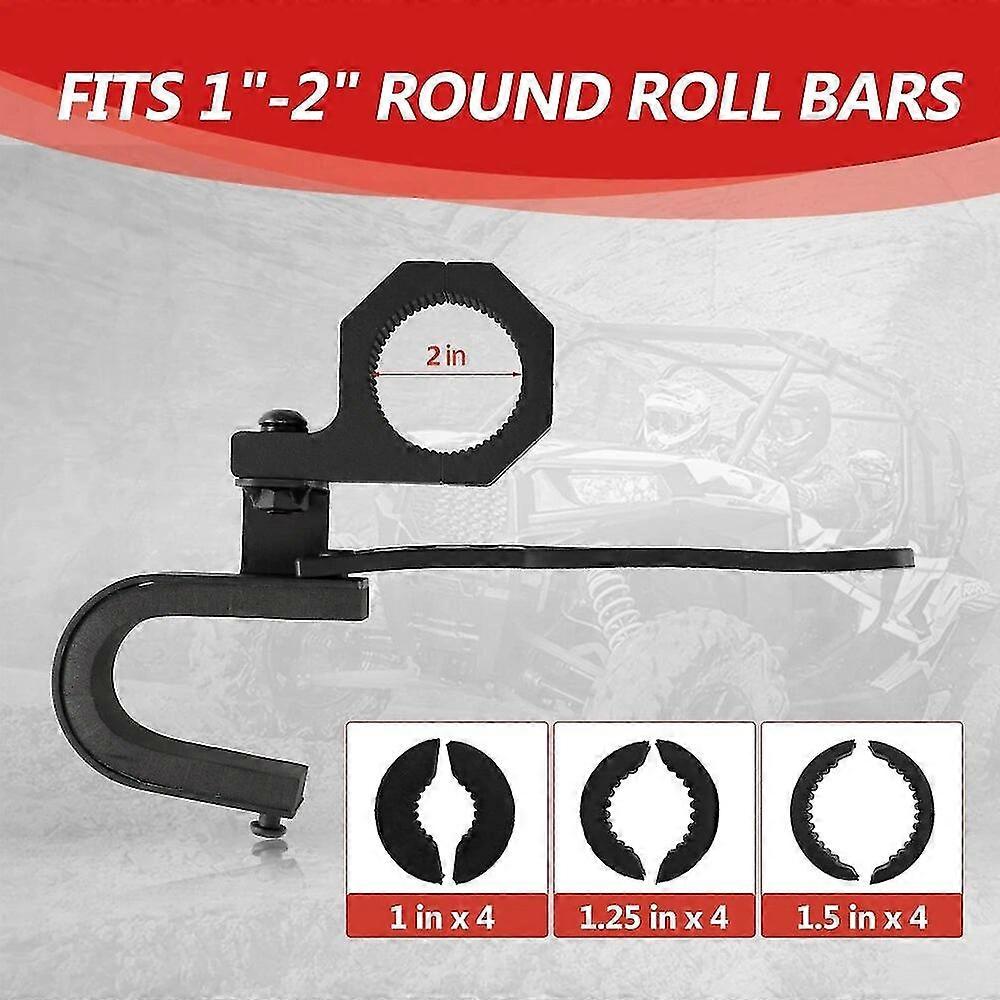 4PCS UTV Roof Gun Holder Rack Mount Bow &Utility Rack for 1-2 Round ...