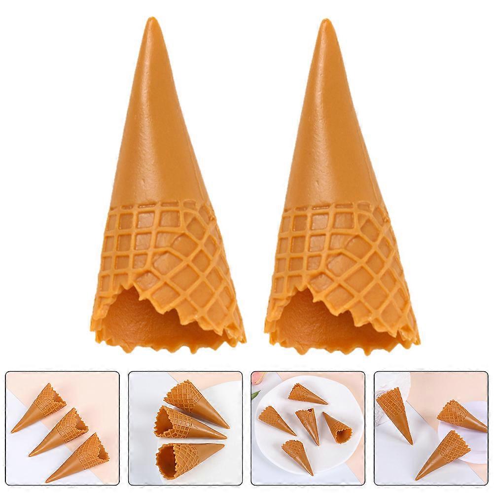 12pcs Ice Cream Cone Model Realistic Ice Cream Cone Artificial Mini Ice ...
