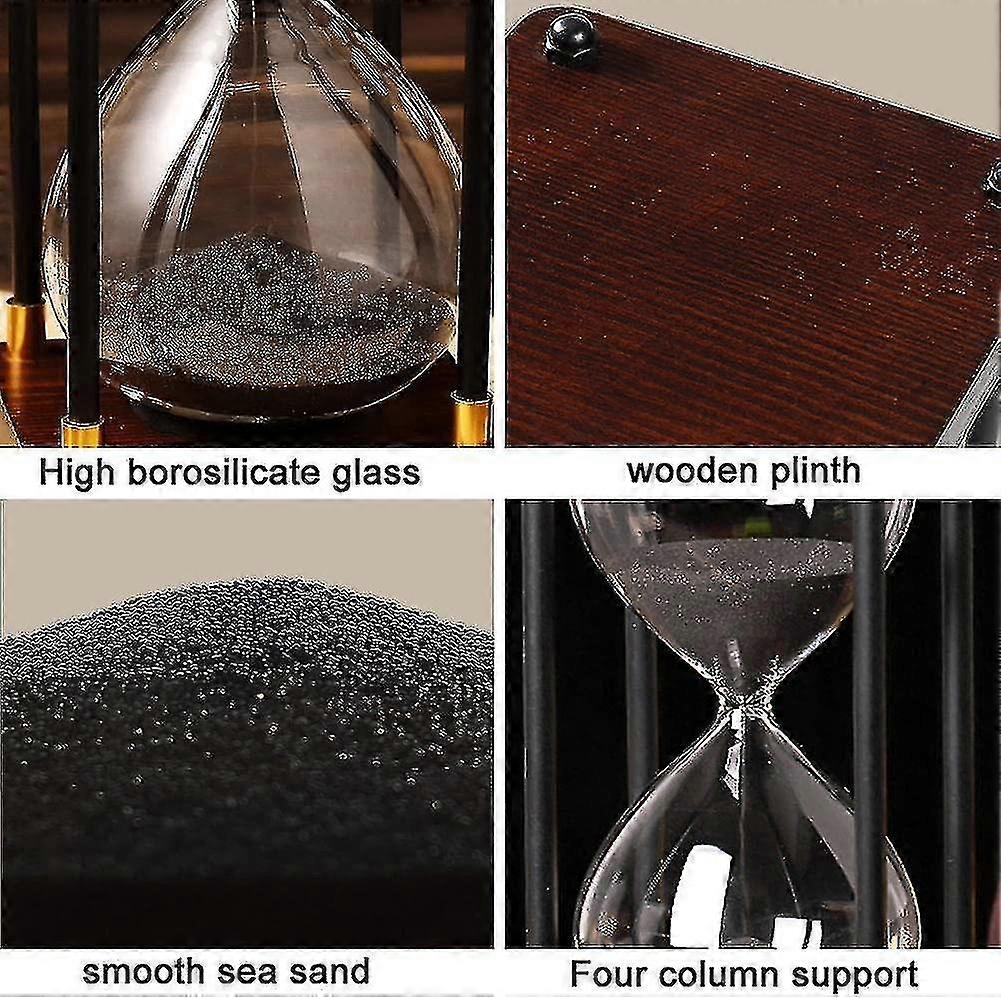 timglas, timglas timer, 60 minuters timglas, timglas sandtimer, svart ...