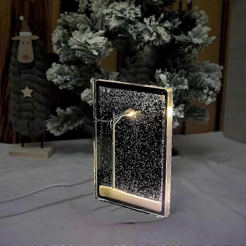Snowy Lamp, Snow Scenery Night Light, New Christmas Lights Handmade DIY ...