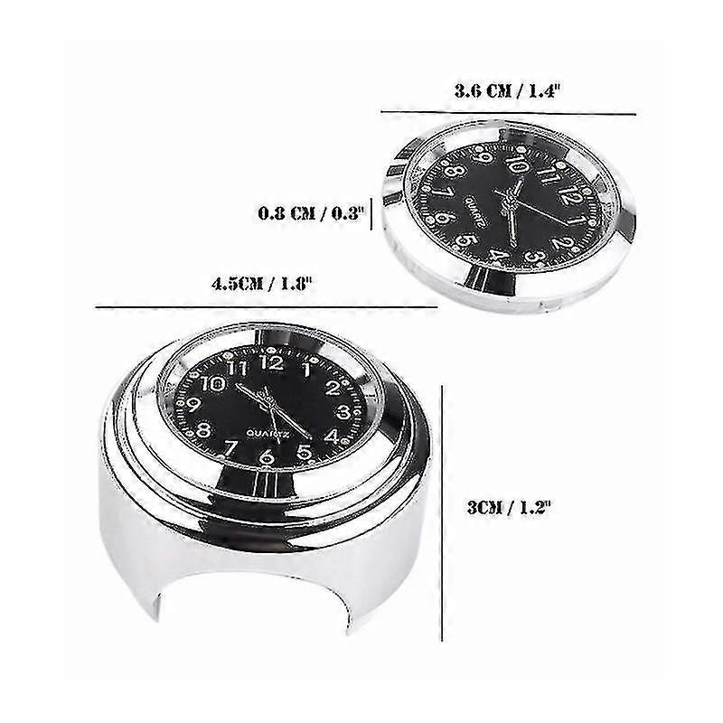 Universal Motorcycle Quartz Clock Waterproof Motorbike Mount Handlebar ...