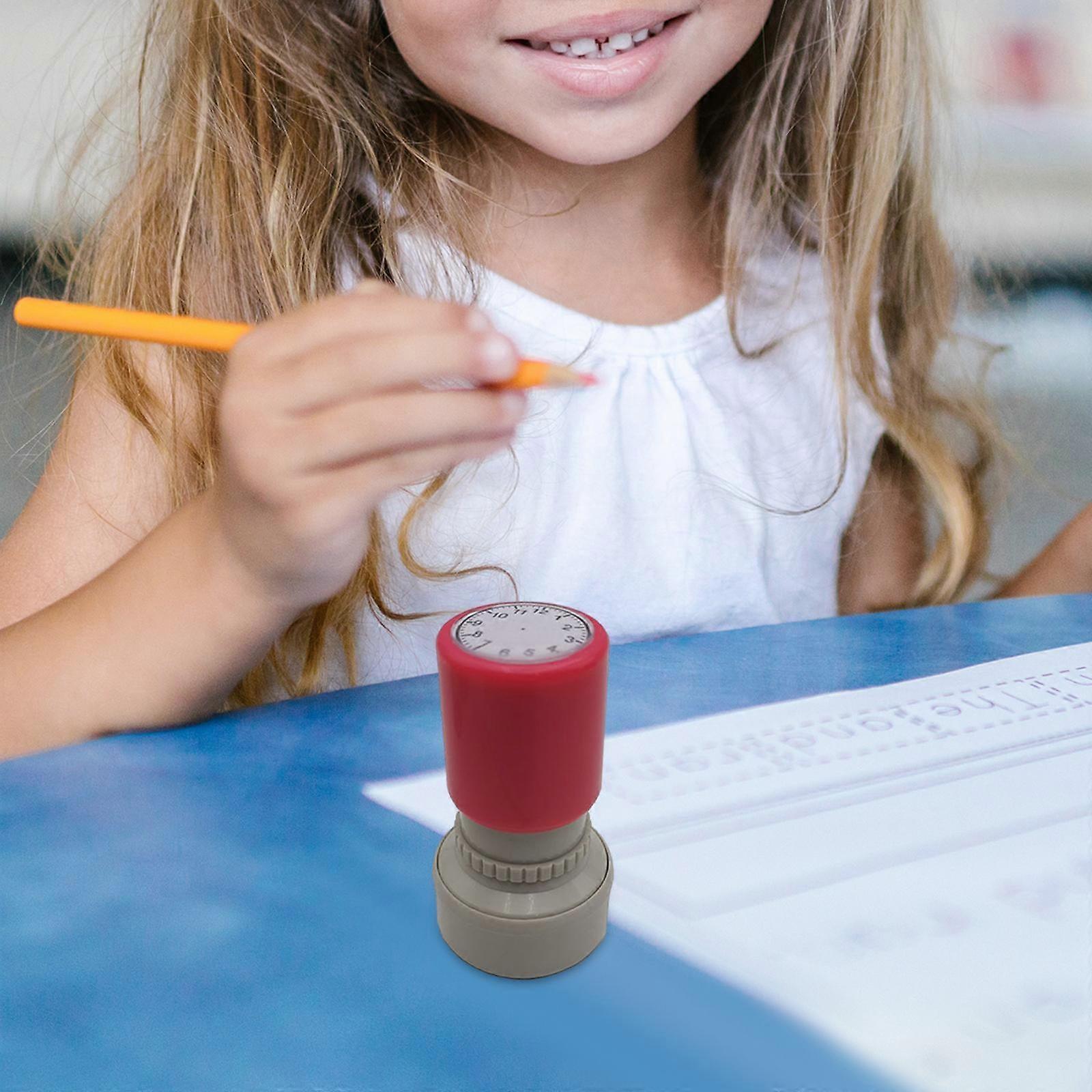 Clock Stamp Time Stamp Student Teaching Tools Round Teacher Stamp ...