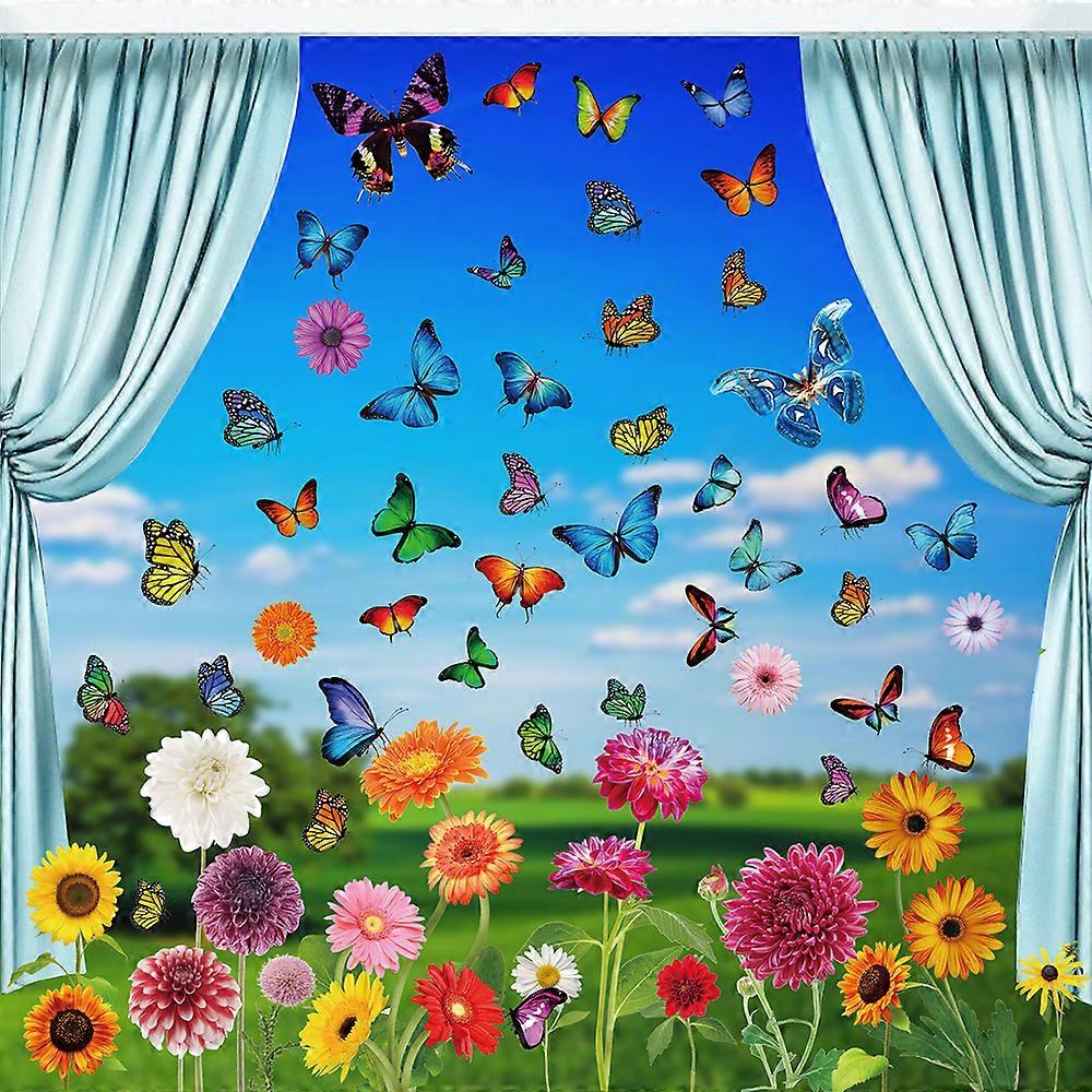 Spring Window Decor 9 Window Stickers Spring Easter self-adhesive ...