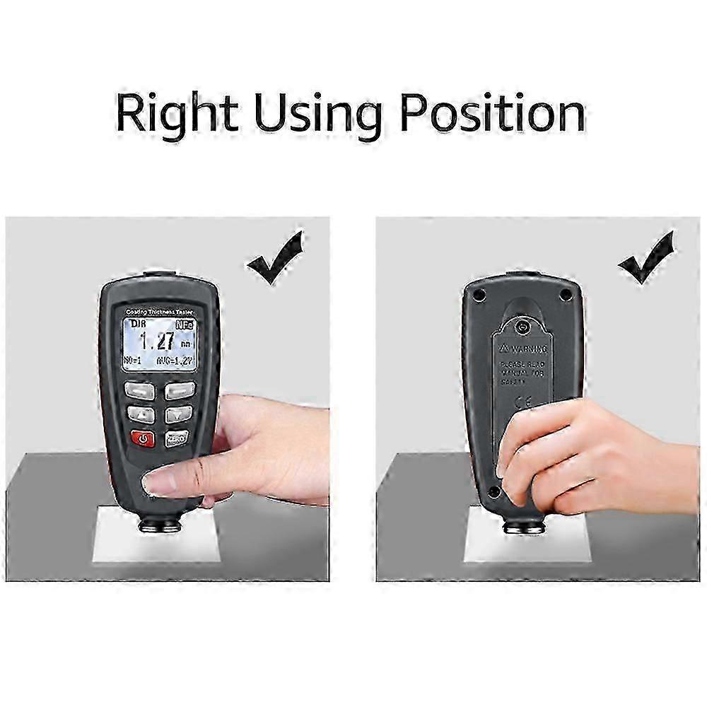 CEM DT-156 LCD Coating Thickness Tester Fe/NFe Paint Thickness Gauge ...