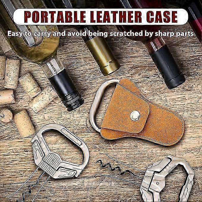 Professional Wine Bottle Opener, 3 in 1 Ah So Multifunctional With Beer ...