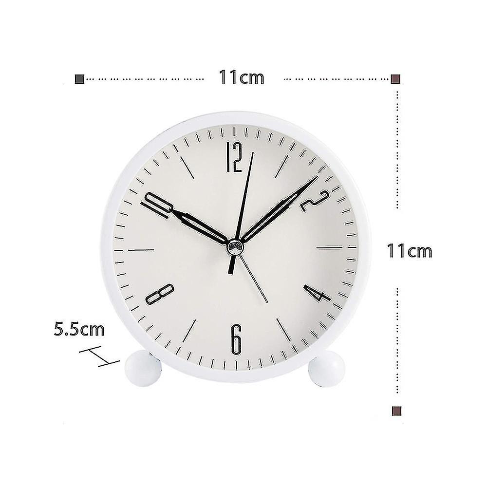 Round Alarm Clock Non Ticking, Battery Operated And Light Function ...