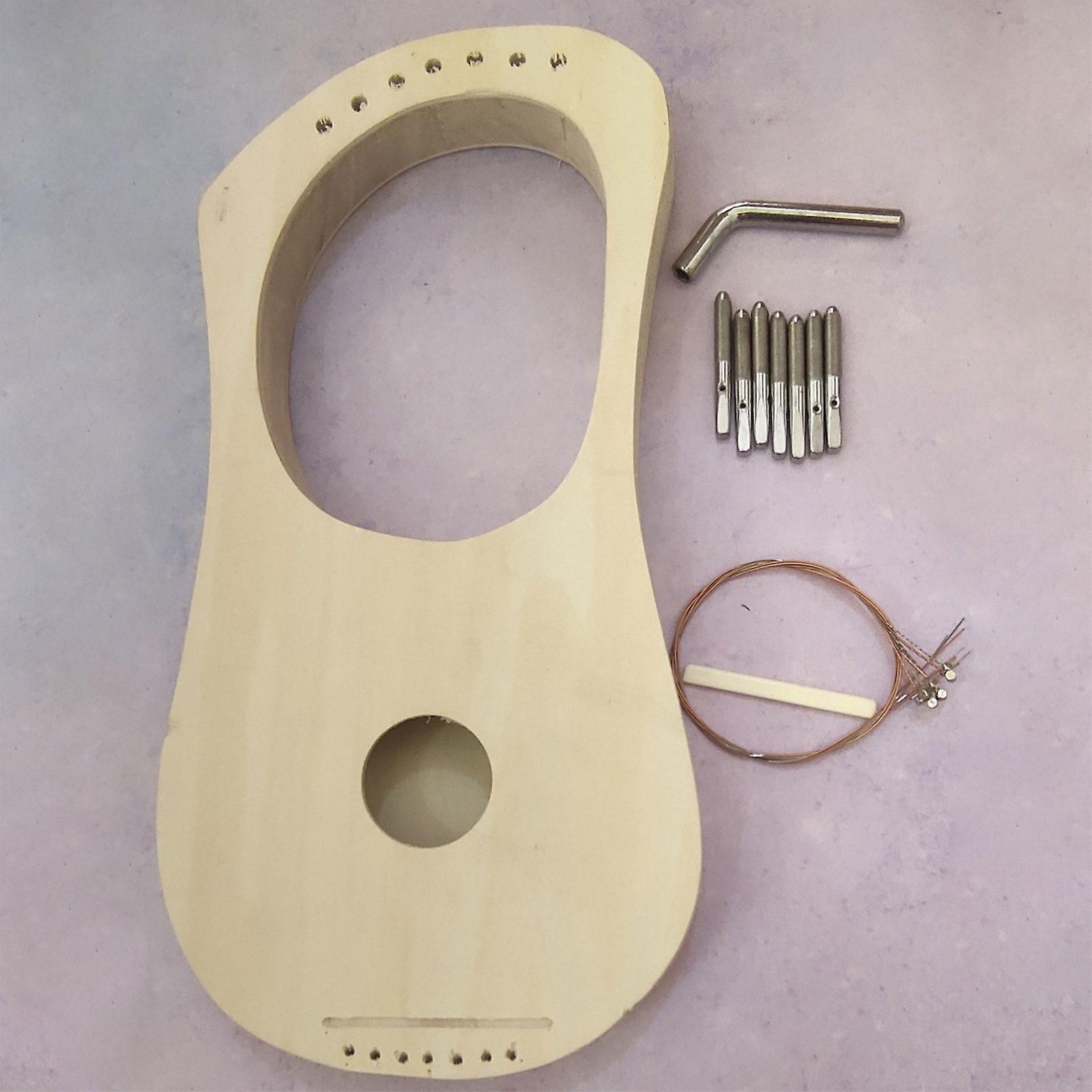 Wood String Instrument Lyre Harp Making Material Kit with Tuning Wrench ...