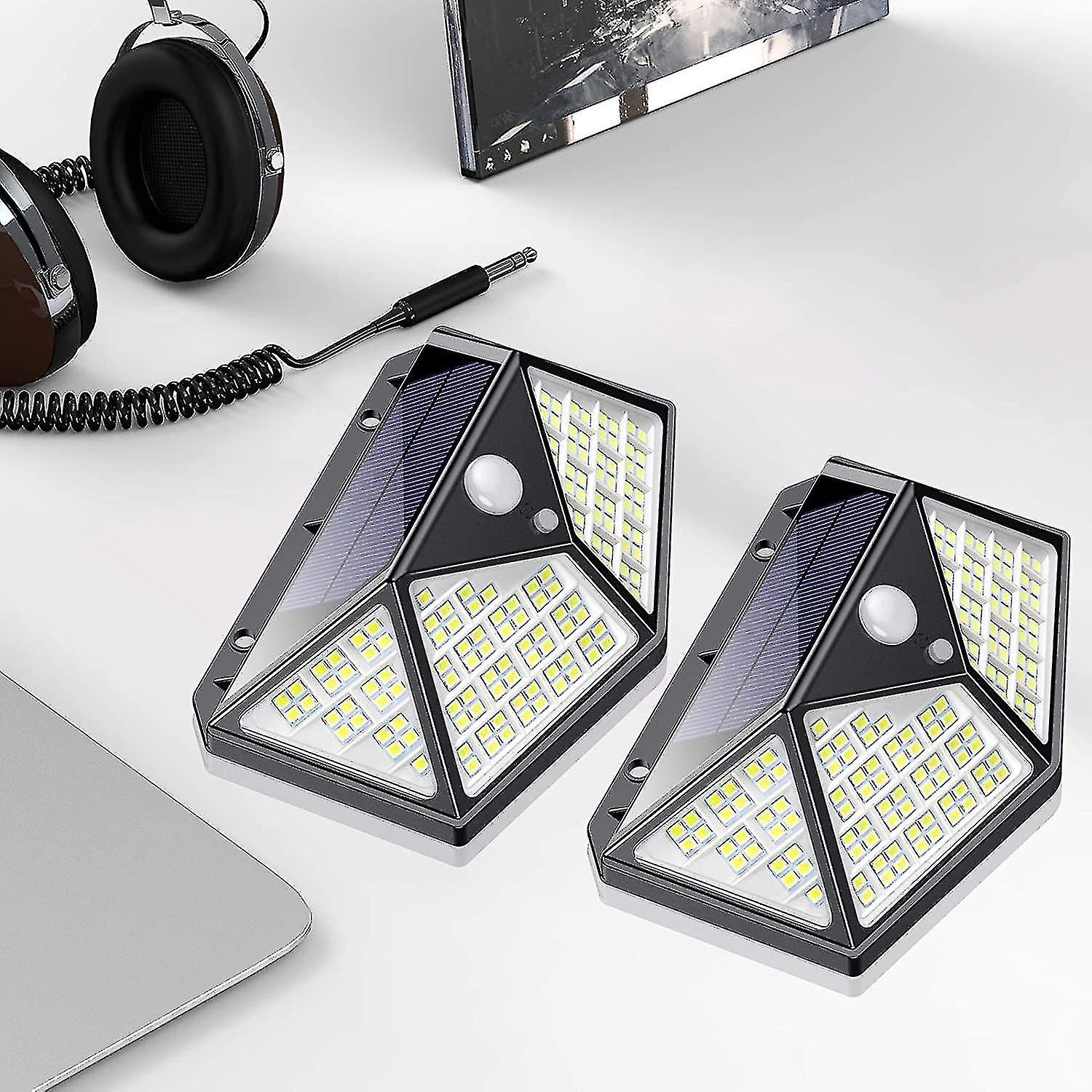 Outdoor Solar Light 162 Leds 2 Pack [latest Green Version 2200mah ...