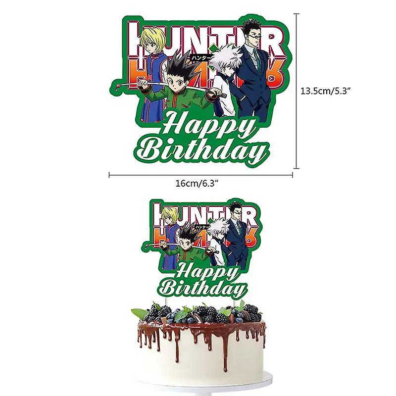 Hunter X Hunter Gon Freecss Latex Balloons Banner Cake Topper Birthday Party Power Hero Boys ...