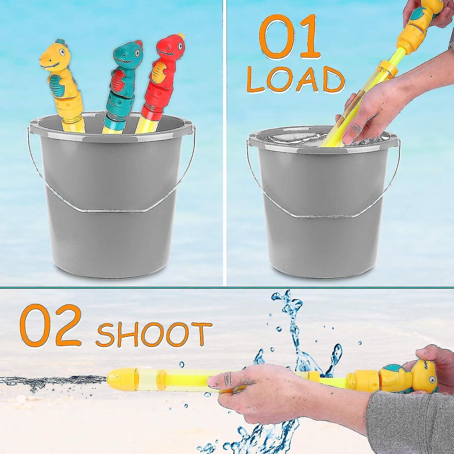 Foam Water Gun, 3 Pack Water Gun, Toy Spray Gun, Dinosaur Water Gun ...
