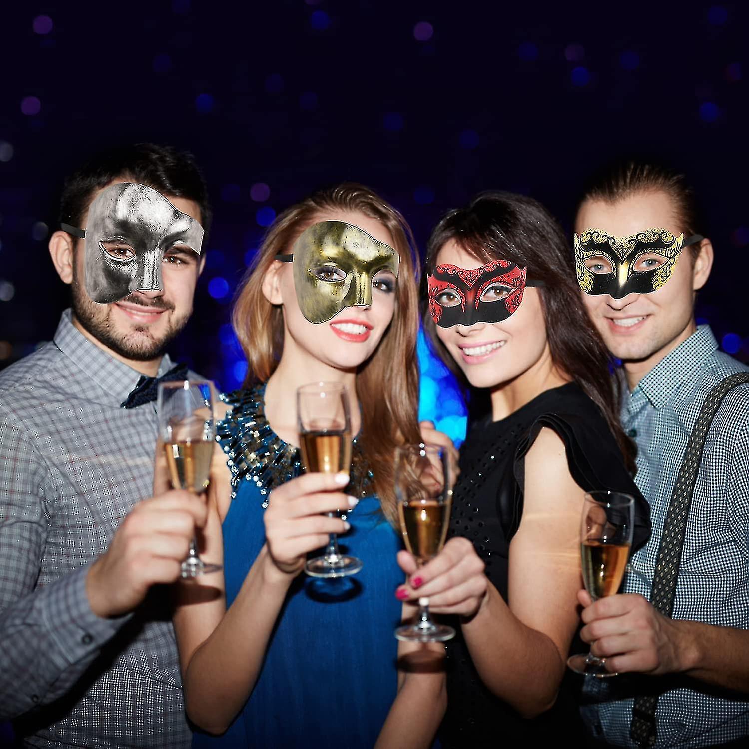 2 Pack Masquerade Mask Phantom Of The Opera Half Face Mask Mens Mask ...