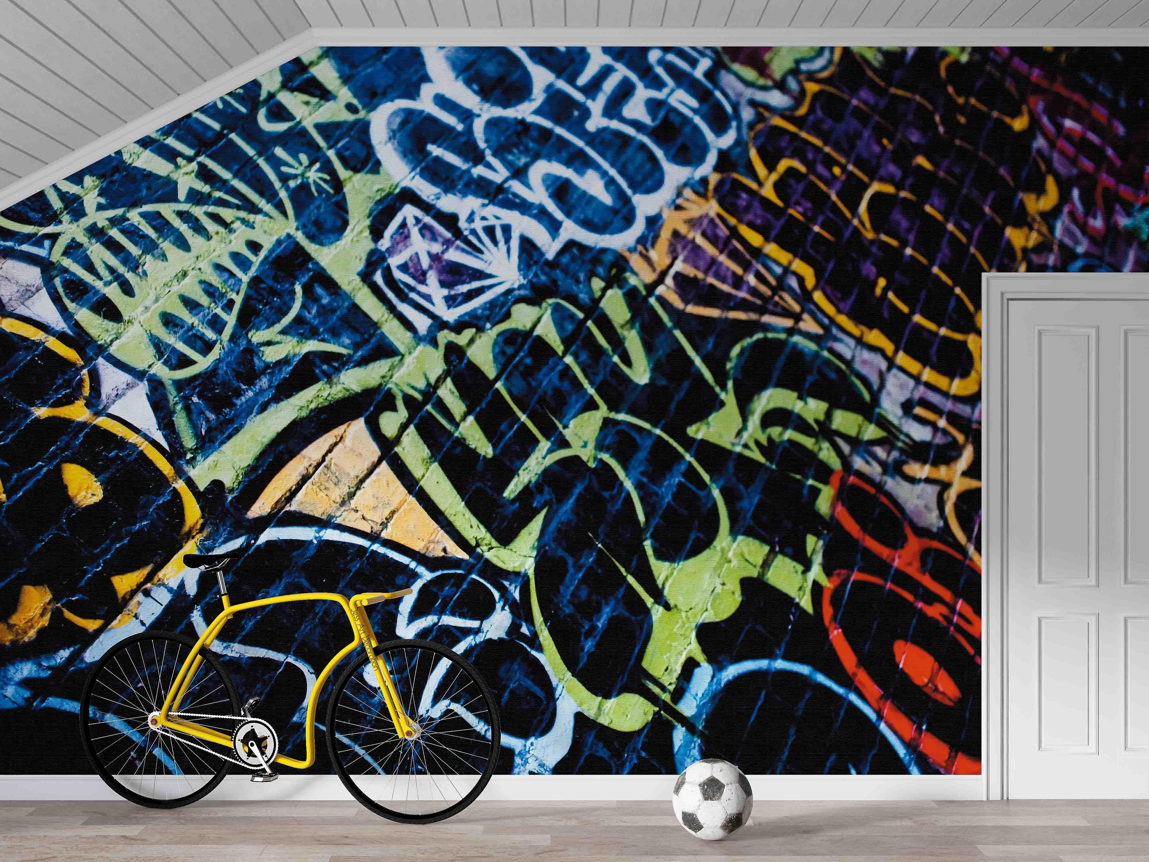 3D graffiti alfabet mønster veggmaleri tapet tapet GD 2715 | Fruugo NO