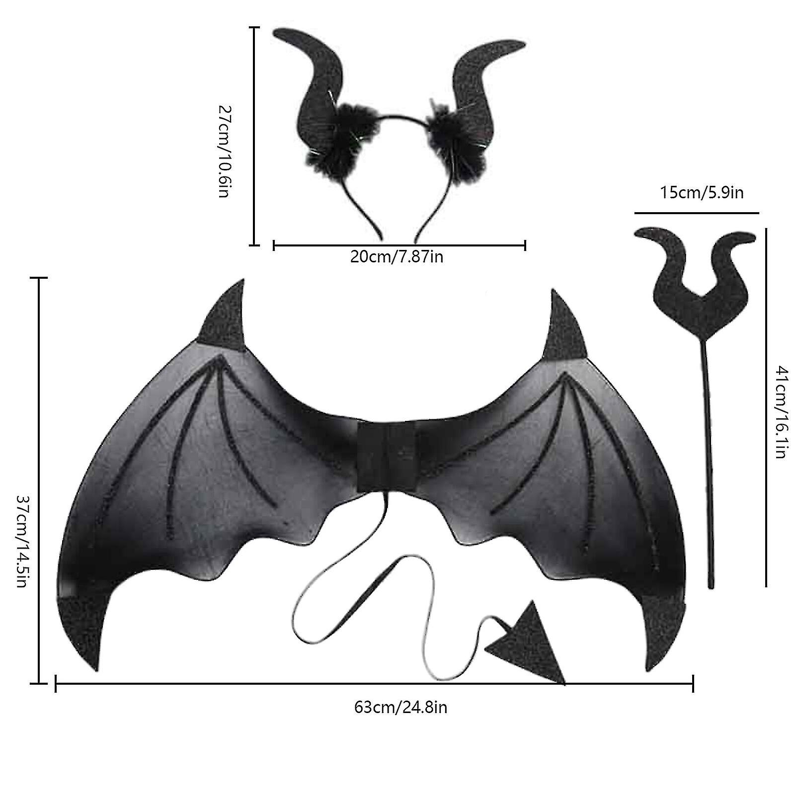 Devil Costume Set Demo Costume Accessories Including Devil Wing Horn ...